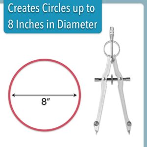 Mr. Pen- Professional Compass for Geometry, Extra Lead, Metal Compass, Compass, Compass Drawing Tool, Drawing Compass, Drafting Compass, Compass for Students, Compass for Woodworking, Compass Geometry