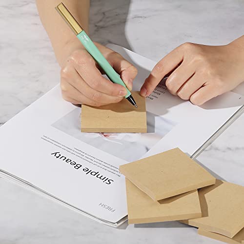 Mr. Pen- Kraft Sticky Notes, 3”x3”, 12 Pads, Kraft Paper Sticky Notes, Sticky Note Pads, Self-Stick Note Pads, Brown Sticky Notes, Craft Paper Sticky Notes, 3x3 Sticky Notes