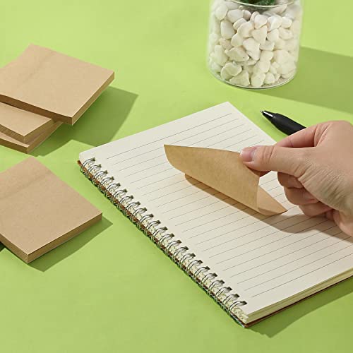 Mr. Pen- Kraft Sticky Notes, 3”x3”, 12 Pads, Kraft Paper Sticky Notes, Sticky Note Pads, Self-Stick Note Pads, Brown Sticky Notes, Craft Paper Sticky Notes, 3x3 Sticky Notes