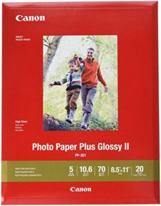 canonink 1432c003 photo paper plus glossy ii 8.5″ x 11″ 20 sheets