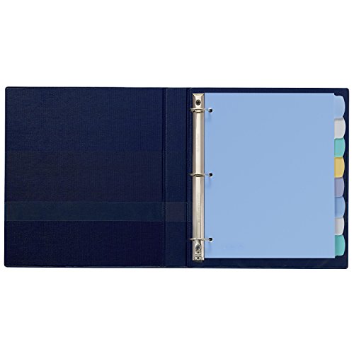 Avery 8-Tab Plastic Binder Dividers, Write & Erase Multicolor Big Tabs, 1 Set (16171),Translucent Multicolor