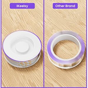 IKeelsy Double Sided Tape Removable 1.18" x 120”, Clear & Tough Nano Double Sided Tape Heavy Duty, Multipurpose Tape Picture Hanging Strip Adhesive Poster Carpet Tape