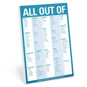 knock knock all out of grocery list note pad, 6 x 9-inches (blue)