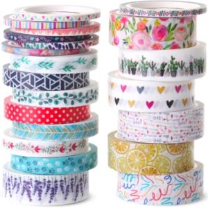 Mr. Pen- Washi Tape Set, 21 Rolls, Floral Washi Tape, Washi Tape, Bullet Journal Supplies, Decorative Tape, Cute Washi Tape, Washi Tape for Bible Journaling, Cute Tape, Bible Journaling Supplies