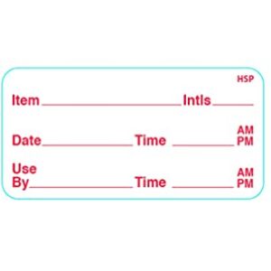 Dissolvable Food Storage Labels for Home and Restaurant Use - Dissolves in Water in 30 Seconds - No Adhesive Residue - Perfect for Glass, Metal, Plastic Containers - 1x2 inch Size 500 Labels per roll