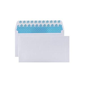 300 #6 3/4 Security Tinted Self-Seal Envelopes - No Window, EnveGuard, Size 3-5/8 X 6-1/2 Inches - White - 24 LB - 300 Count (34300)