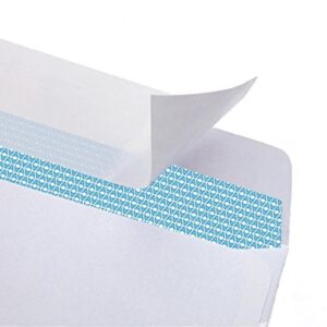 300 #6 3/4 Security Tinted Self-Seal Envelopes - No Window, EnveGuard, Size 3-5/8 X 6-1/2 Inches - White - 24 LB - 300 Count (34300)