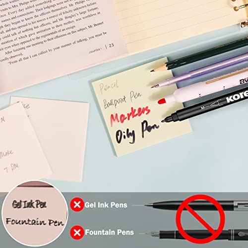 AIERSA Transparent Sticky Notes, 400Pcs Clear Sticky Notes Tabs Set, for Annotation Books,Page Markers,Index,Bible Accessories,Aesthetic School Study Supplies(3"x3",2.28"x1.45",2.24"x0.7",1.73"x0.47")