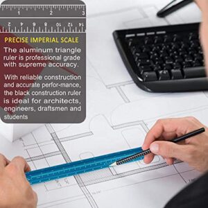 Architectural Scale Ruler, 12" Aluminum Architect Scale, Triangular Scale, Scale Ruler for Blueprint, Triangle Ruler, Drafting Ruler, Architect Ruler, Metal Scale Ruler, Architecture Ruler