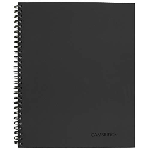 Cambridge Business Notebook, 80 Sheets, Legal Ruled, 8-1/4" x 11", Wirebound, Black (06062)