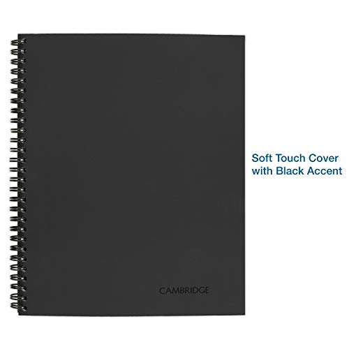 Cambridge Business Notebook, 80 Sheets, Legal Ruled, 8-1/4" x 11", Wirebound, Black (06062)