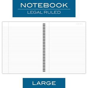 Cambridge Business Notebook, 80 Sheets, Legal Ruled, 8-1/4" x 11", Wirebound, Black (06062)