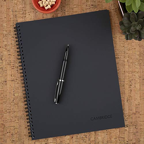 Cambridge Business Notebook, 80 Sheets, Legal Ruled, 8-1/4" x 11", Wirebound, Black (06062)