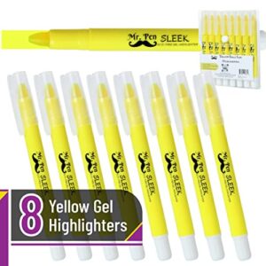 Mr. Pen- No Bleed Gel Highlighter, Bible Highlighters, Yellow, Pack of 8, Gel Highlighters