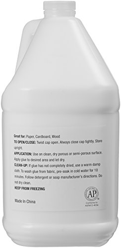 Amazon Basics All Purpose Washable School White Liquid Glue - Great for Making Slime, 1 Gallon Bottle