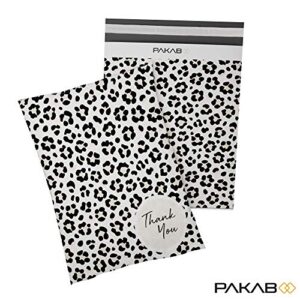 PAKABOO Poly Mailer Shipping Bags 10x13 Inch, 100 Pack, Non-Padded Envelopes with Tamper Proof Self-Seal, Cheetah Print Packaging