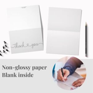 Thank You Cards with Kraft Envelopes and Stickers, Bulk Pack of 20, 4x6 Inch Professional Looking | Suitable for Business, Baby Shower, Wedding, Small Business, Graduation, Bridal Shower, Funeral