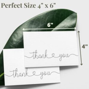 Thank You Cards with Kraft Envelopes and Stickers, Bulk Pack of 20, 4x6 Inch Professional Looking | Suitable for Business, Baby Shower, Wedding, Small Business, Graduation, Bridal Shower, Funeral