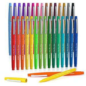 lelix 30 colors felt tip pens, medium point felt pens, assorted colors markers pens for journaling, writing, note taking, planner coloring, perfect for art office and school supplies