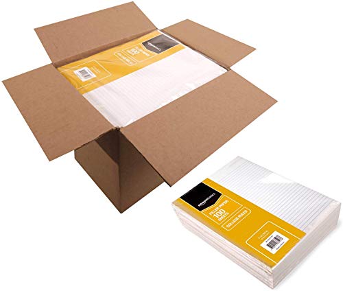 Amazon Basics College Ruled Loose Leaf Filler Paper, 100 Sheet, 11 x 8.5 Inch, 6-Pack