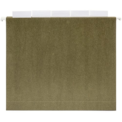 Blue Summit Supplies Extra Capacity Hanging File Folders, 25 Reinforced Hang Folders, Heavy Duty 2 Inch Expansion, Designed for Bulky Files and Charts, Letter Size, Standard Green, 25 Pack