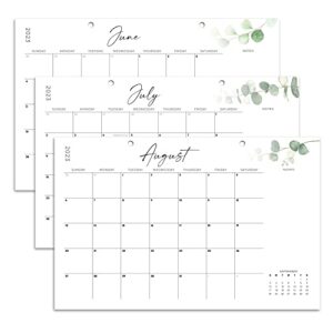 Aesthetic 2023 Modern Greenery Desk Calendar - Runs Until July 2024 - 17"x11" Desktop/Wall Calendar for Easy Organizing