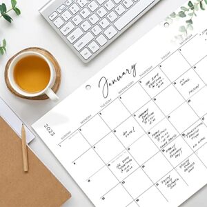 Aesthetic 2023 Modern Greenery Desk Calendar - Runs Until July 2024 - 17"x11" Desktop/Wall Calendar for Easy Organizing