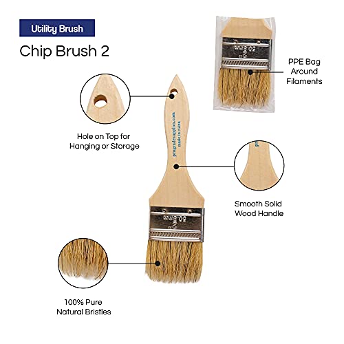 Pro Grade - Chip Paint Brushes - 36 Ea 2 Inch Chip Paint Brush