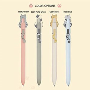 4pcs Cute Cat Ballpoint Kawaii Pens, Colorful 0.5mm Fine Point Retractable Pen, Comfortable Smooth Writing Pens, Quick Dry Black Ink Gel Pens, Cute Pens for Women & School Supplies, Aesthetic pens