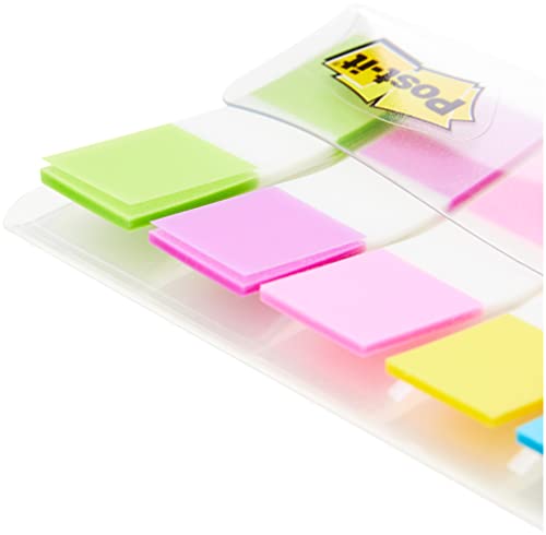 Post-it Flags 6835CB2 Page Flags in Portable Dispenser, 5 Bright Colors, 5 Dispensers, 20 Flags/Color