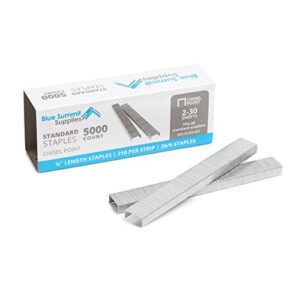 50,000 Staples, Standard 1/4 Inch Length and 210 Staples per Strip, 26/6, Jam Free Sharp Chisel Point Design, 10 Boxes of 5,000 Staples, 50,000 Staples Total, Fits Standard Staplers