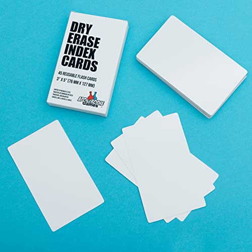 Dry Erase Index Cards – 45pcs Laminated Cards Blank w/Box – Reusable Dry Erase Note Cards for School, Work, Housework, To Do Lists – Practical Index Card Sheets – 3 x 5-inch