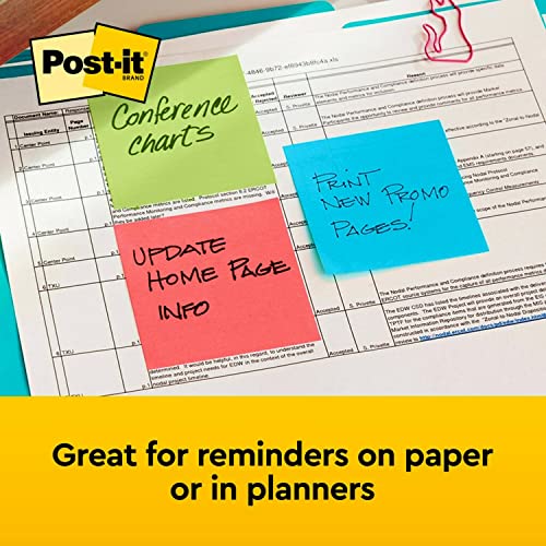 Post-it Pop-up Notes, 3x3 in, 18 Pads, America's #1 Favorite Sticky Notes, Poptimistic Collection, Bright Colors (Pink, Orange, Blue), Clean Removal, Recyclable (R330-18CTCP)