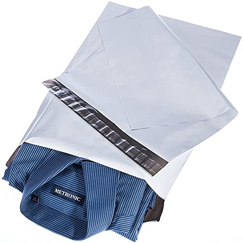 Metronic White Poly Mailers 14.5x19 Large Poly Mailers 100 Pack Self-Seal Shipping Bags, Packaging Bags, Shipping Envelopes, Packaging for Small Business, Boutique, Clothing