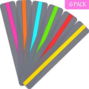 Guided Reading Strips Highlight Strips Colored Overlay Highlight Bookmarks Help with Dyslexia for Crystal Children and Teacher Supply Assistant (6 Pieces)