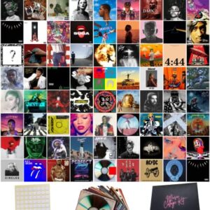 Unique America 150 Pcs | Posters Wall Collage Kit, Album Cover Posters, Posters for Room, Music Posters, Band Posters, Rapper Posters, Wall Posters, Rap Posters, Posters for Bedroom 6x6 Inch Total 80