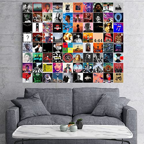 Unique America 150 Pcs | Posters Wall Collage Kit, Album Cover Posters, Posters for Room, Music Posters, Band Posters, Rapper Posters, Wall Posters, Rap Posters, Posters for Bedroom 6x6 Inch Total 80