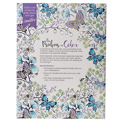 The Psalms in Color - Inspirational Coloring Book with Scripture for Women and Teens - Reflect, Relax, Rejoice