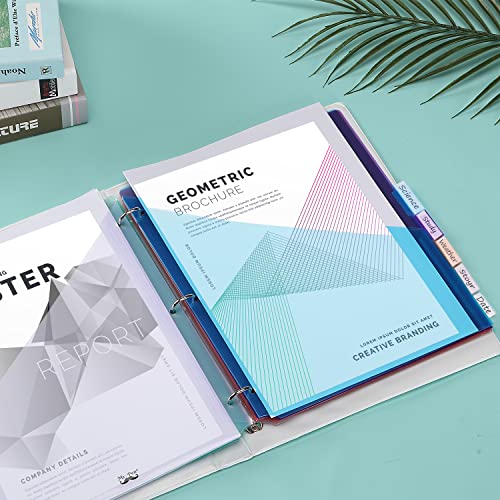 Mr. Pen- Binder Dividers with Pockets and Tabs, 8 Pack, Pocket Dividers for 3 Ring Binder with Tabs, Binder Dividers with Pockets, Dividers with Pockets, Binder Divider, Plastic Dividers with Pockets