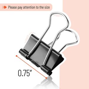 Mr. Pen- Binder Clips, Small Binder Clips, 50Pack, 0.75 in, Black, Small Clips, Paper Binder Clips, Binder Clips Small Size,Small Paper Clips, Office Clips, Micro Binder Clips, Mini Binder Clips