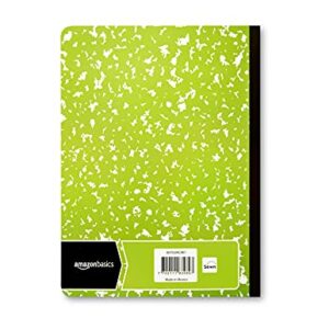 Amazon Basics College Ruled Composition Notebook, 100 Sheet, Assorted Marble Colors, 4-Pack