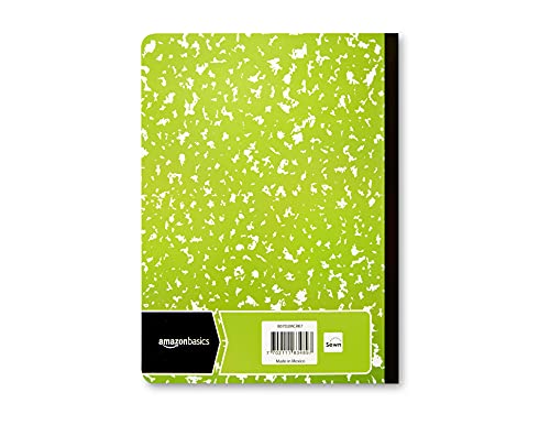 Amazon Basics College Ruled Composition Notebook, 100 Sheet, Assorted Marble Colors, 4-Pack