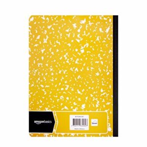 Amazon Basics College Ruled Composition Notebook, 100 Sheet, Assorted Marble Colors, 4-Pack