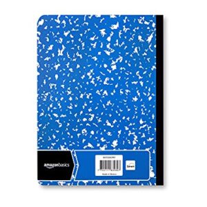 Amazon Basics College Ruled Composition Notebook, 100 Sheet, Assorted Marble Colors, 4-Pack