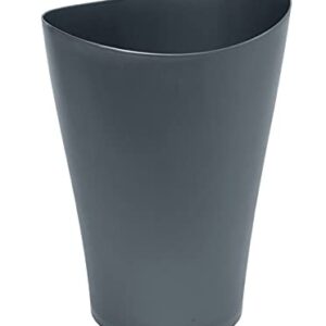 Rubbermaid Spa Works Vanity Wastebasket, Home/Bathroom/Office Use, Small 2.25 Gallon, Plastic, Gunmetal Blue