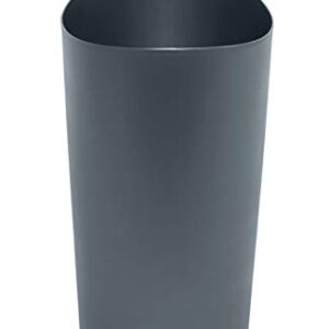 Rubbermaid Spa Works Vanity Wastebasket, Home/Bathroom/Office Use, Small 2.25 Gallon, Plastic, Gunmetal Blue