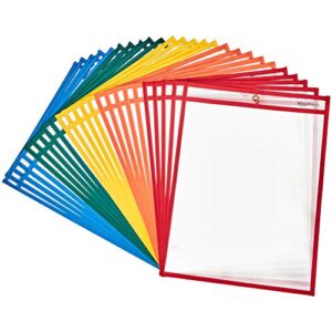 amazon basics heavy duty dry erase ticket holder pockets 8.5″ x 11″, pack of 25