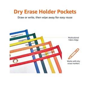 Amazon Basics Heavy Duty Dry Erase Ticket Holder Pockets 8.5" X 11", Pack of 25