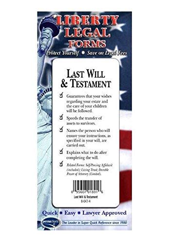 Last Will & Testament Forms - USA - Do-it-Yourself Legal Forms by Permacharts