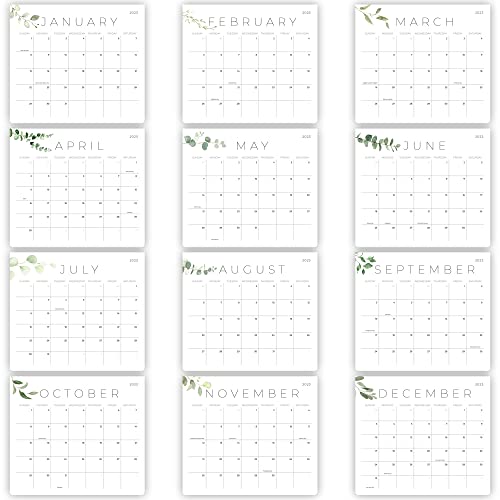 Beautiful 2023 Magnetic Fridge Calendar - Runs Until July 2024 - The Perfect Monthly Calendar With Greenery Designs for Easy Organizing